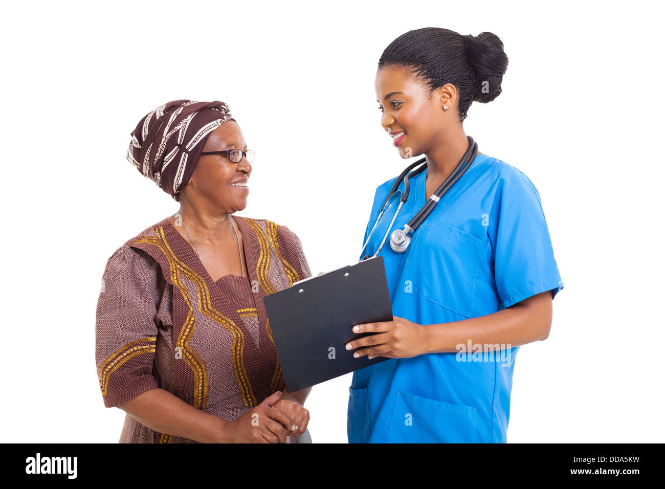 Beautiful young black nurse african hi-res stock photography and images ...
