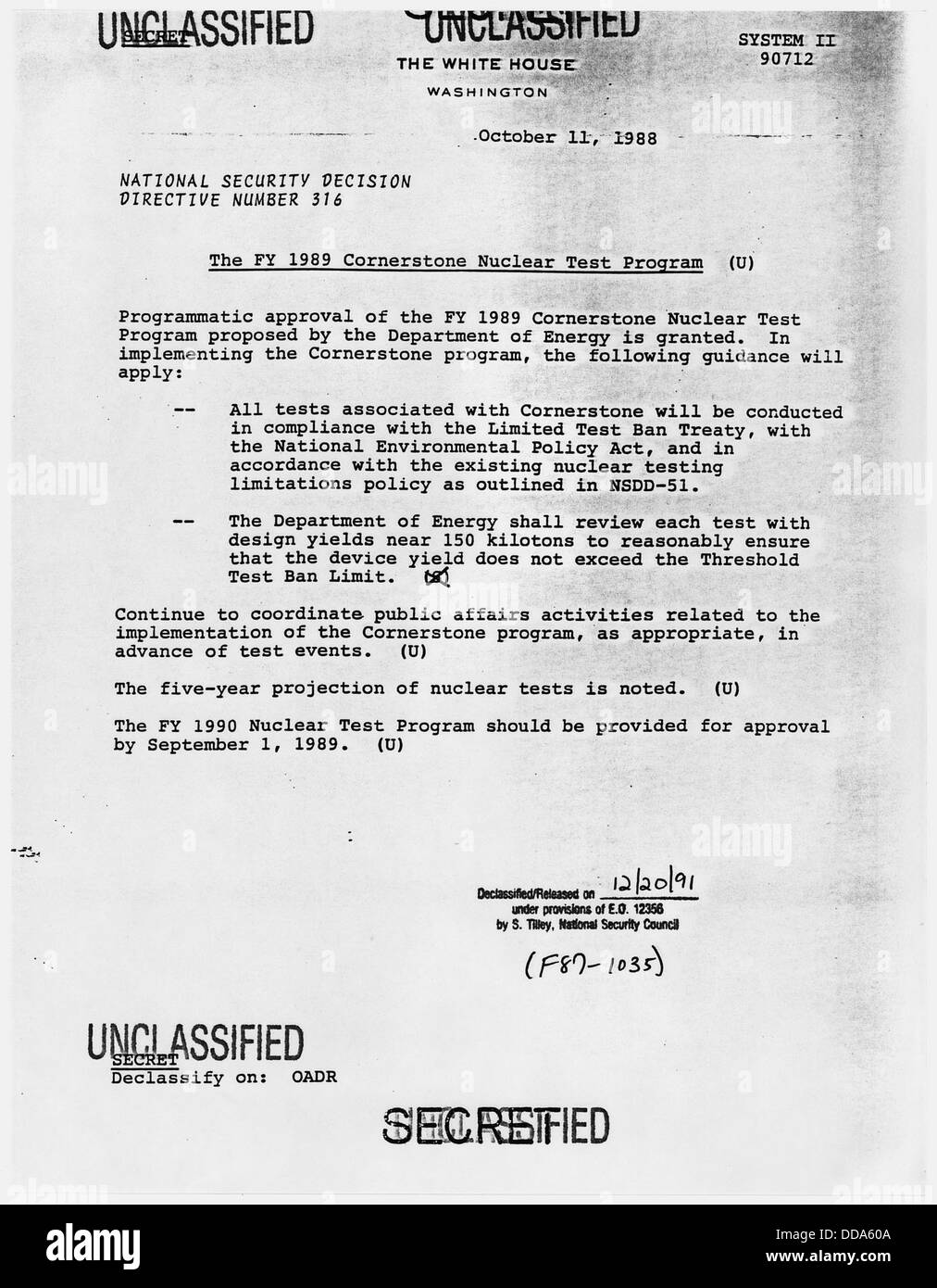 Military nuclear weapons program Black and White Stock Photos & Images ...