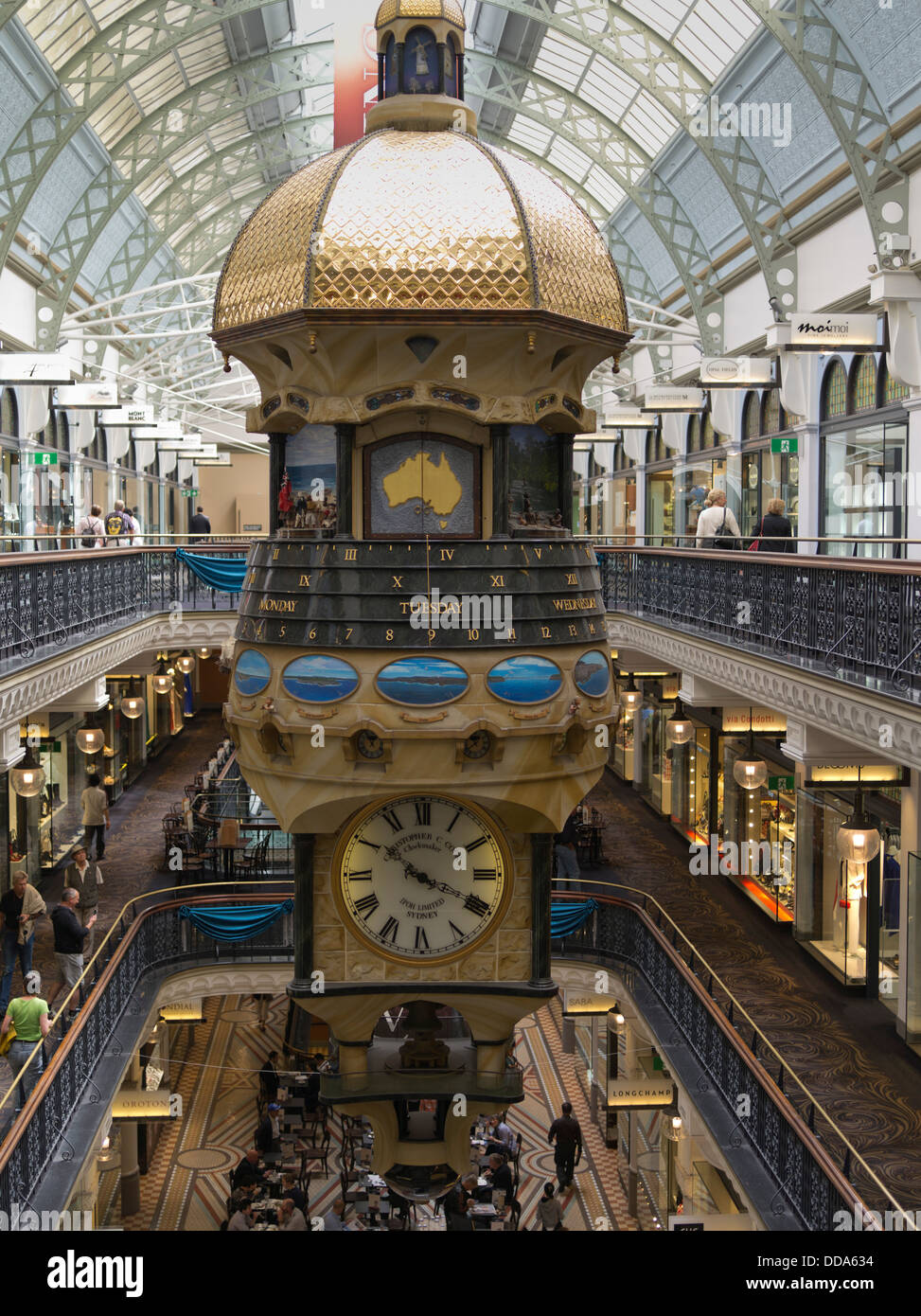 dh Queen Victoria Building SYDNEY AUSTRALIA Grand shopping mall clock ...