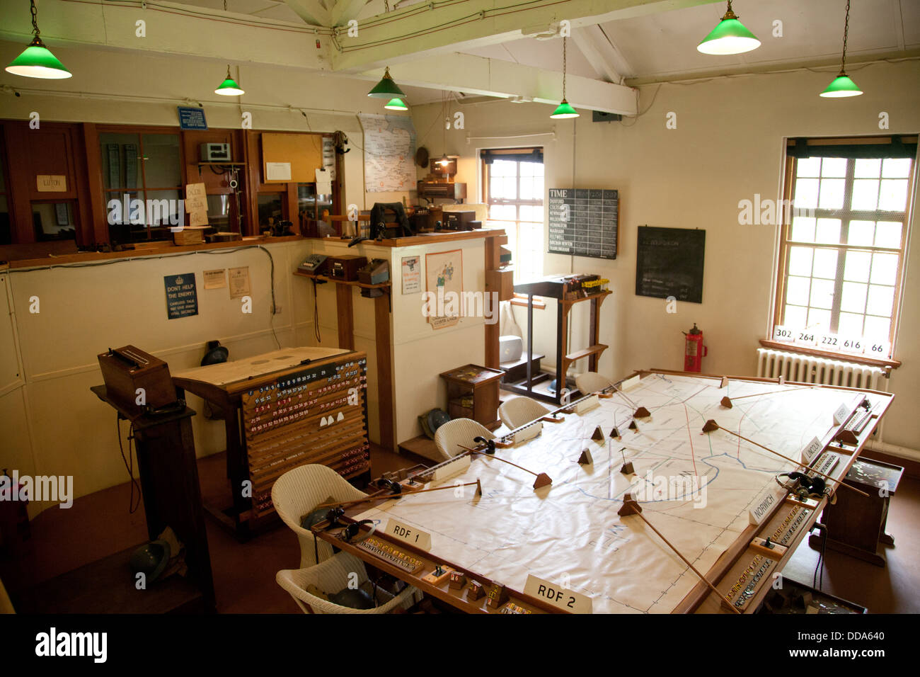 imperial war museum duxford fighter control room ww2 Stock Photo - Alamy