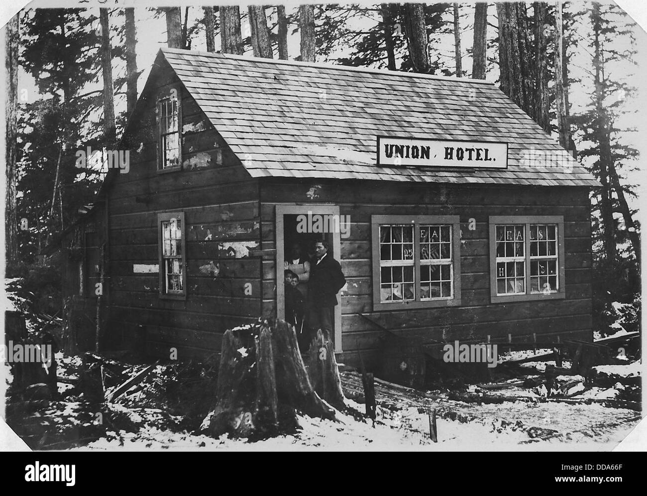 The Union Hotel, a historic establishment, is shown in this image ...