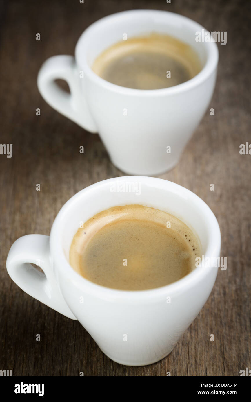 fine espresso in cup on table, coffee theme Stock Photo - Alamy
