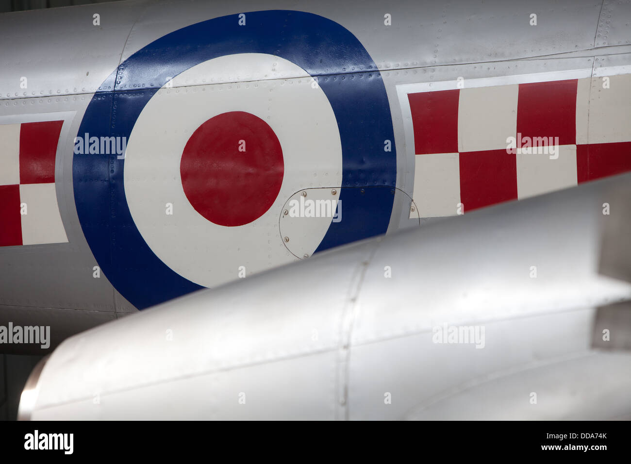Ex-RAF Meteor jet fighter aircraft at Imperial War Museum Duxford Stock ...