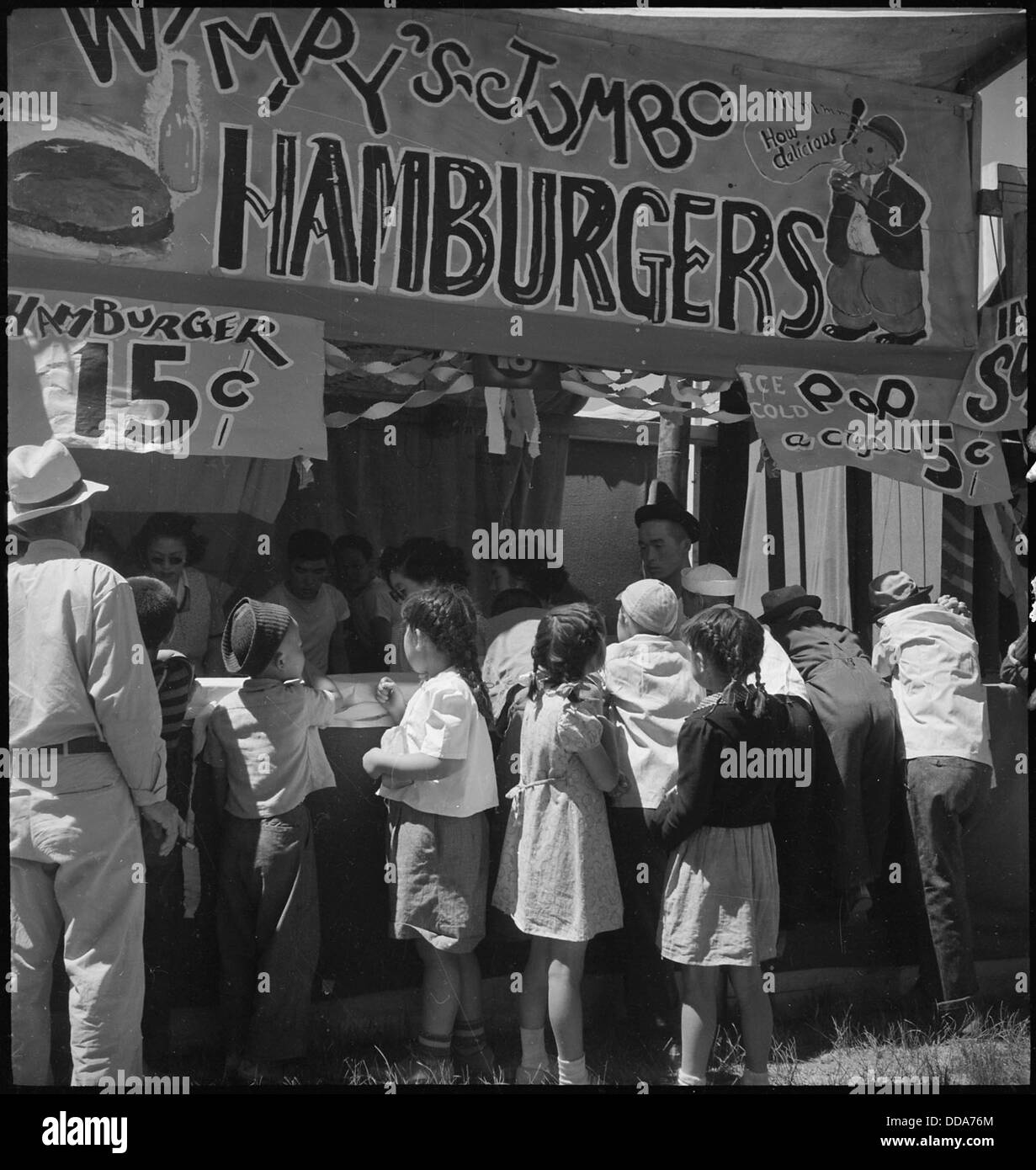 A scene from the Tule Lake Segregation Center in Newell, California ...