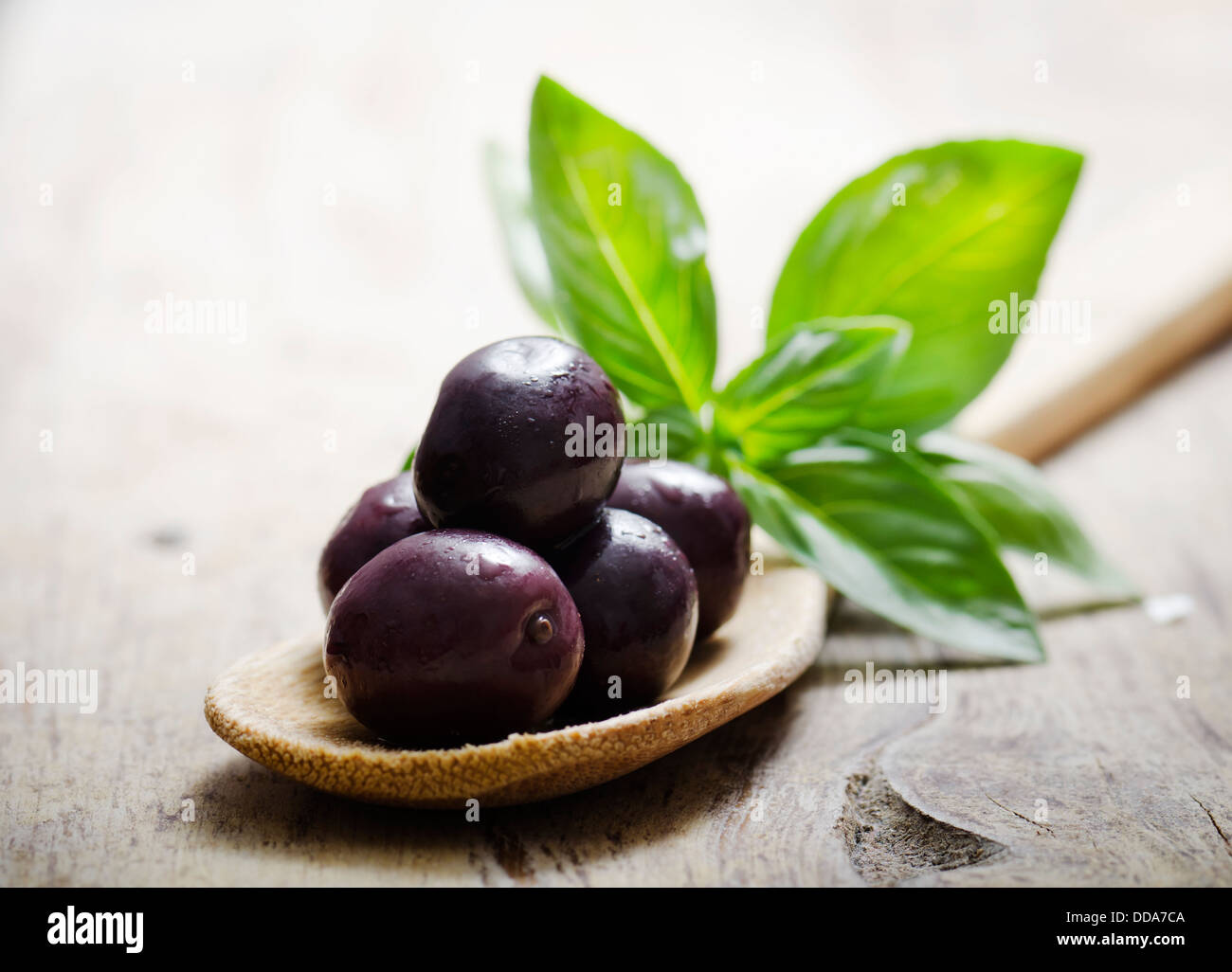 Black olives in rustic hi-res stock photography and images - Alamy