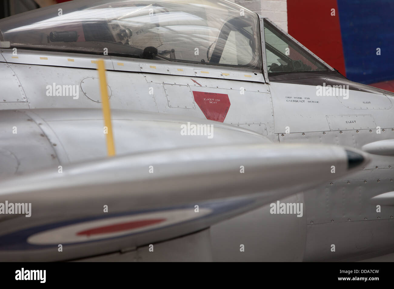 Ex-RAF Meteor jet fighter aircraft at Imperial War Museum Duxford Stock ...