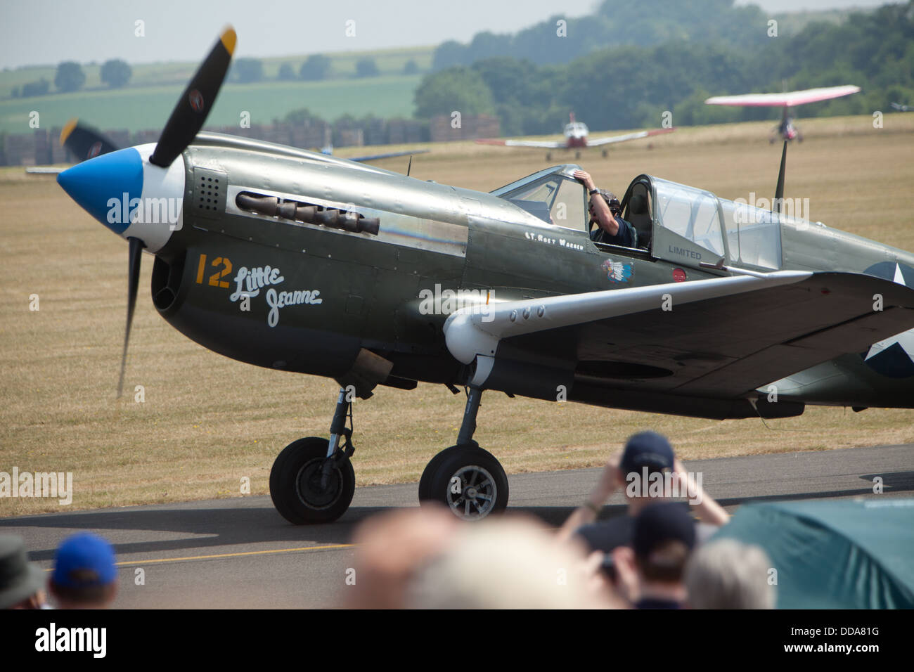 P40 Tomahawk WW2 US fighter aircraft at Duxford airfield, Cambs, UK ...
