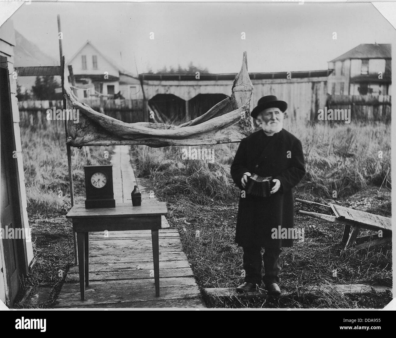 A late-life photograph of William Duncan, an artist, showcasing his ...