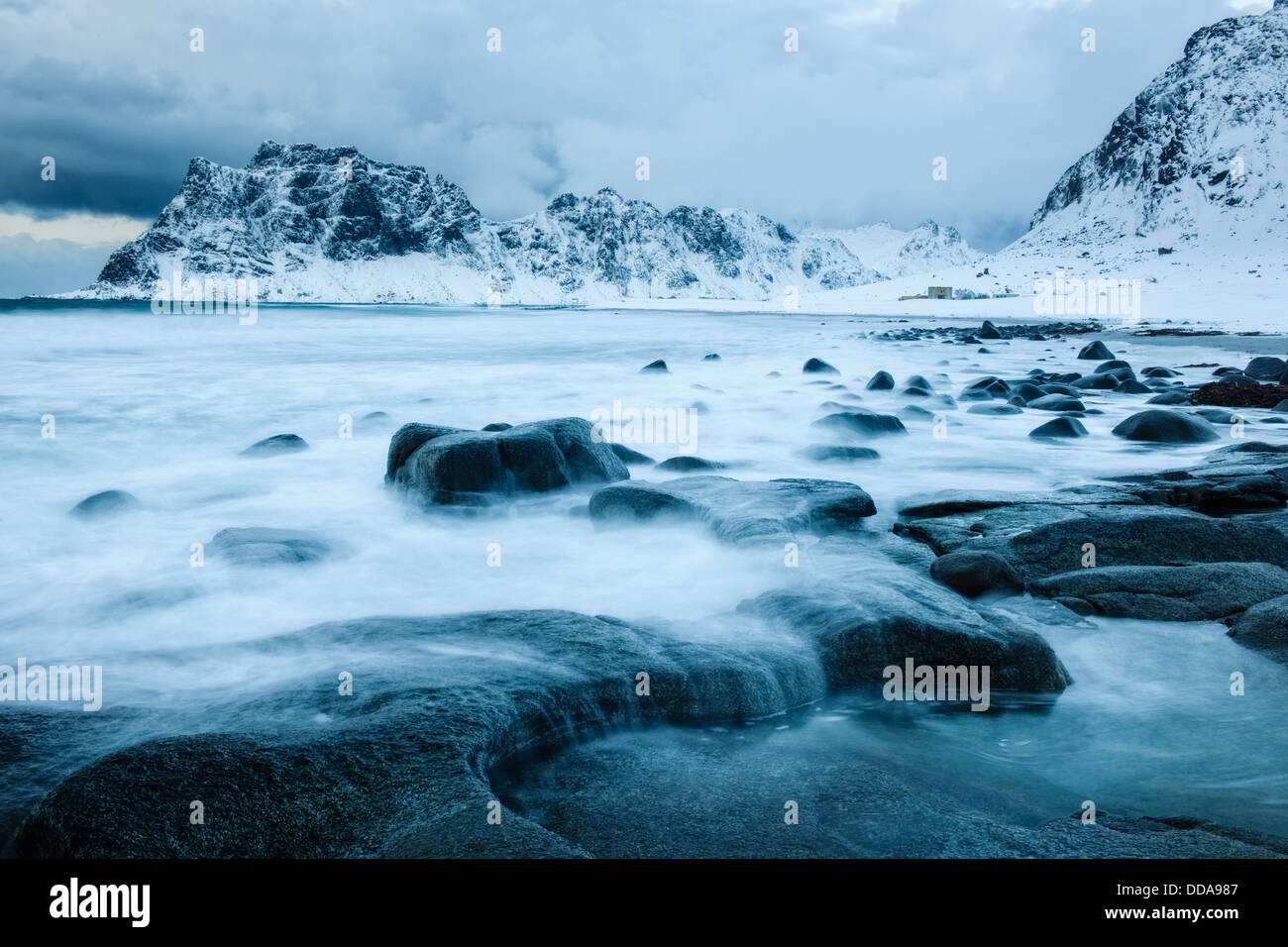 Rocks in sea, Lofoten, Nordland, Norway Stock Photo - Alamy