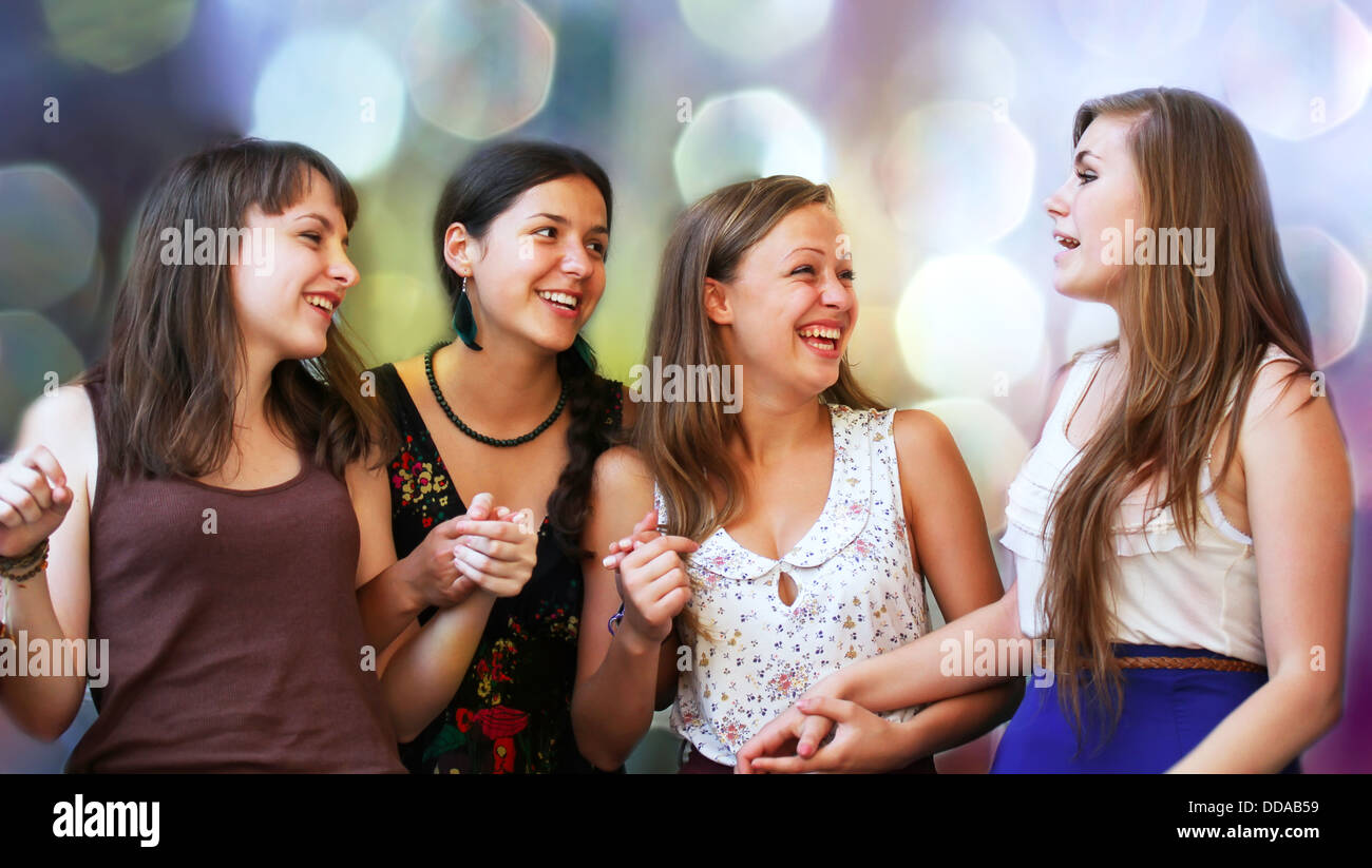 Students girls at conversation Stock Photo - Alamy
