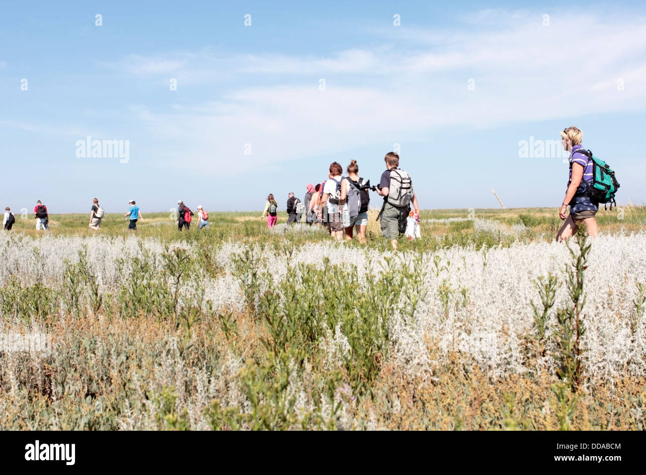 Hikers in dunes island griend hi-res stock photography and images - Alamy