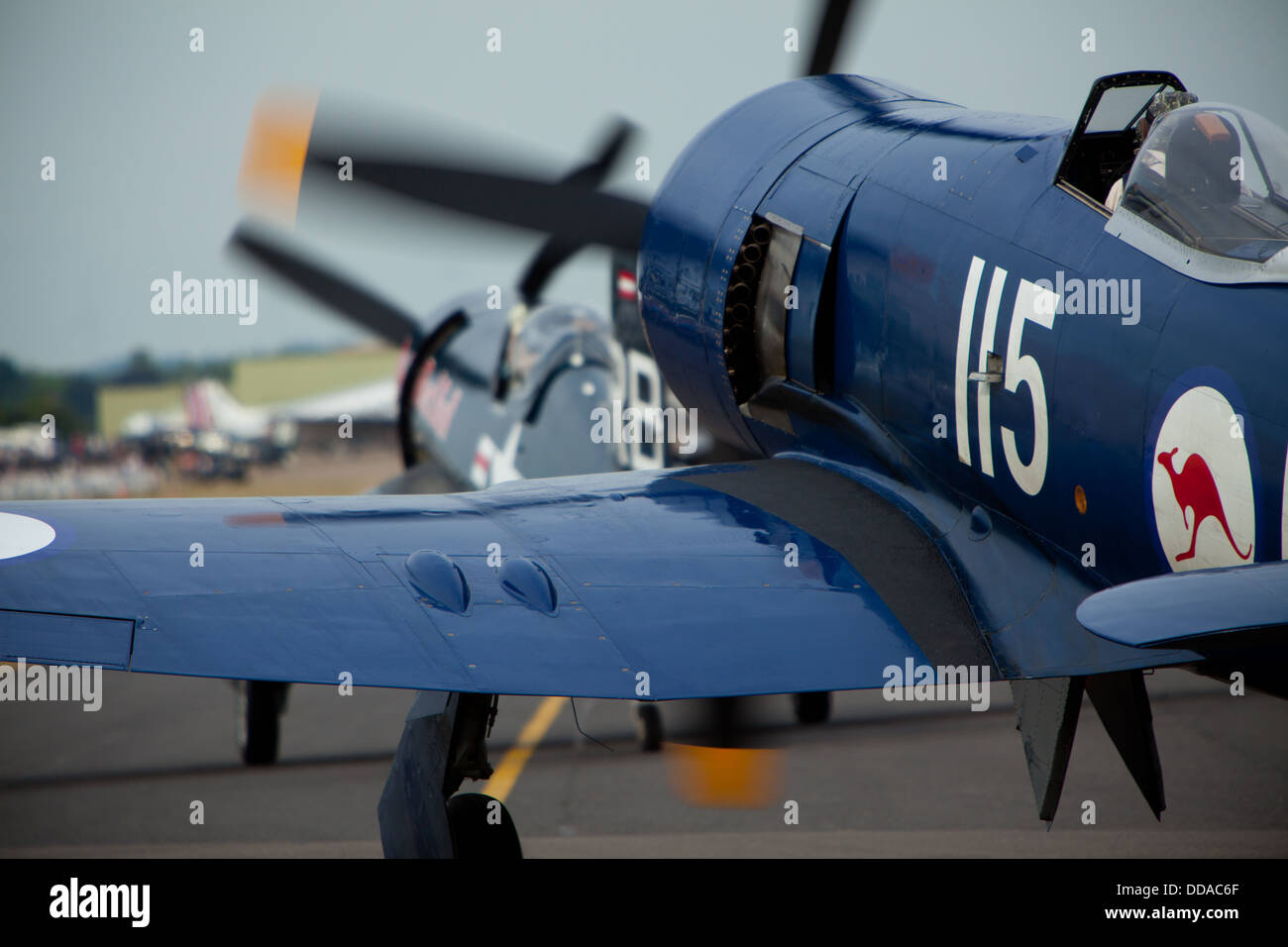 Bearcat ww2 fighter aircraft at the Imperial War Museum, Duxford ...