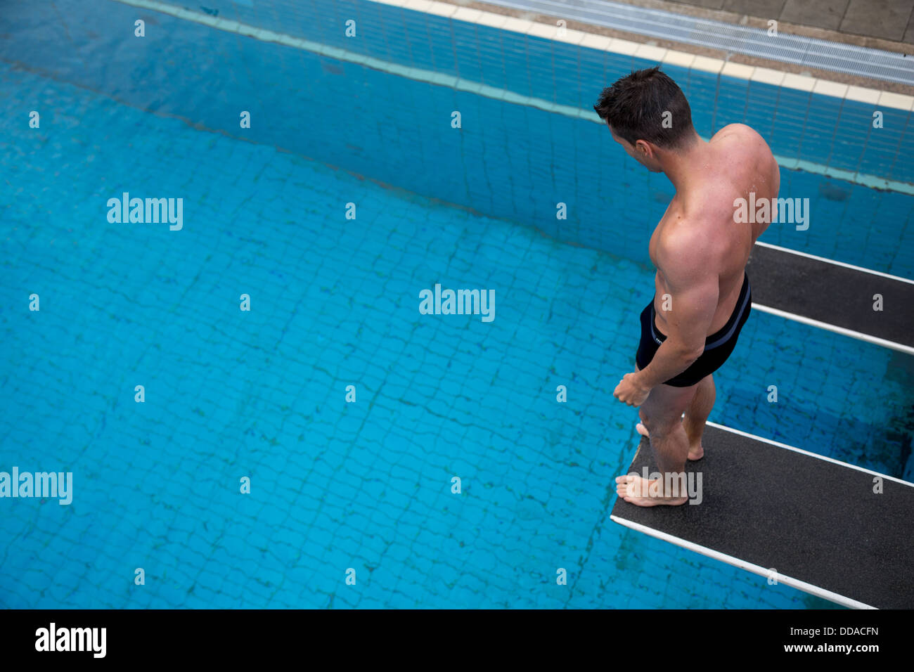 Swimmer Diving Diving Board High Resolution Stock Photography and ...