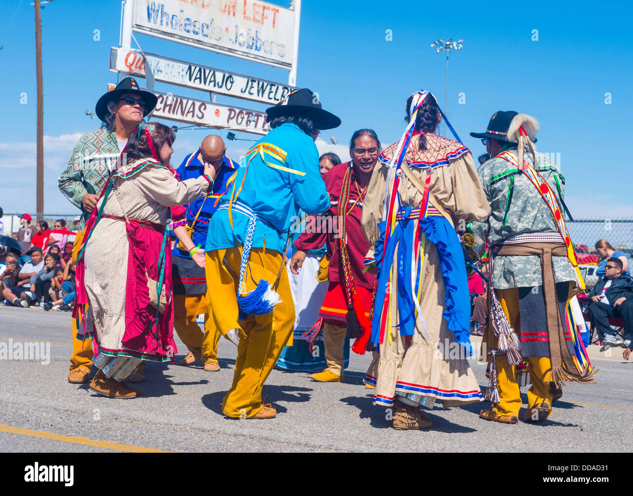 Native Americans with traditional costume participates at the 92 annual ...