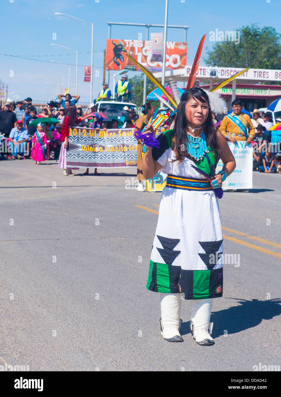 Native Americans with traditional costume participates at the 92 annual ...