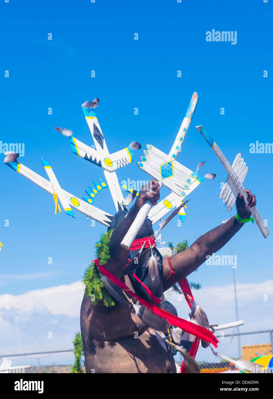 Apache dancer with traditional costume participates at the 92 annual ...