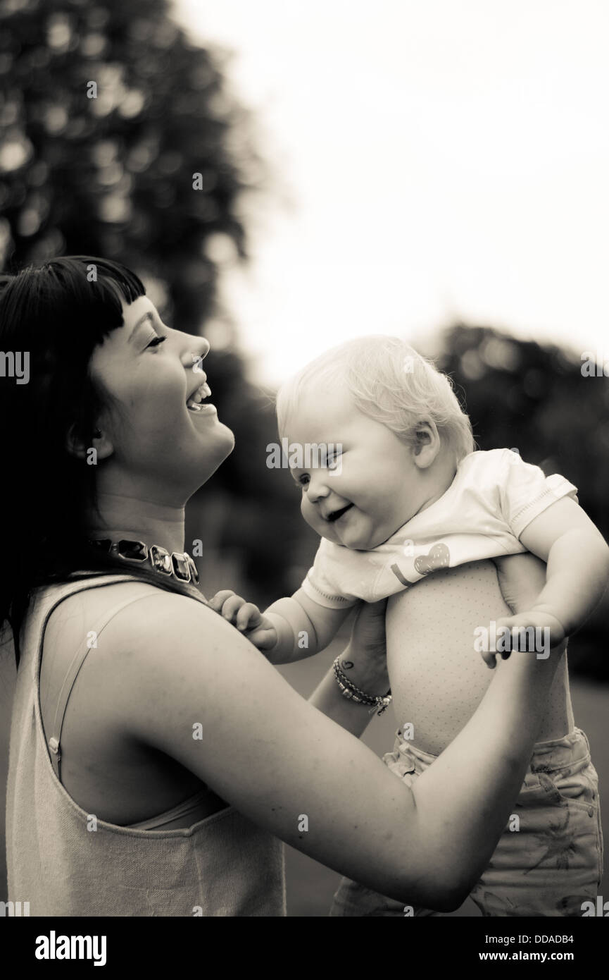 Very young mother with baby hi-res stock photography and images - Alamy