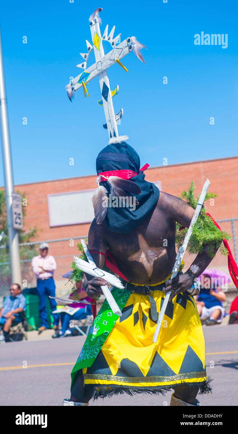 Apache dancer with traditional costume participates at the 92 annual ...
