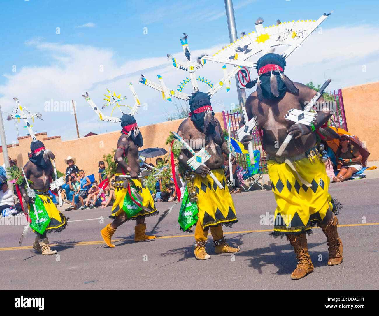 Apache dancers with traditional costume participates at the 92 annual ...