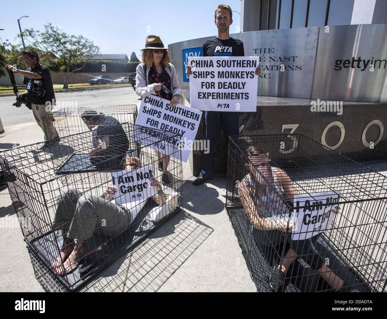 Los Angeles, California, USA. 29th Aug, 2013. Activists and PETA ...