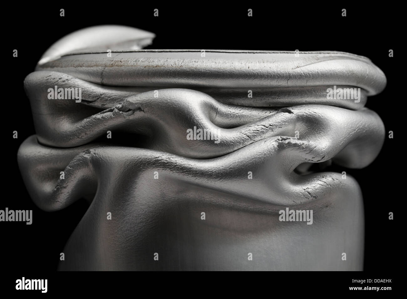 Crushed and deformed aluminium metal Stock Photo - Alamy
