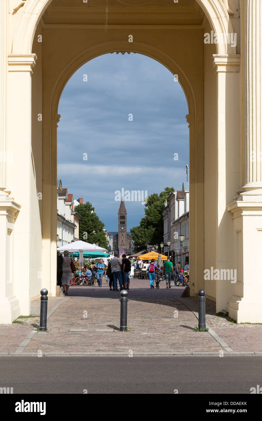 The Brandenburg Gate, Brandenburger Tor, on the Luisenplatz in Potsdam ...