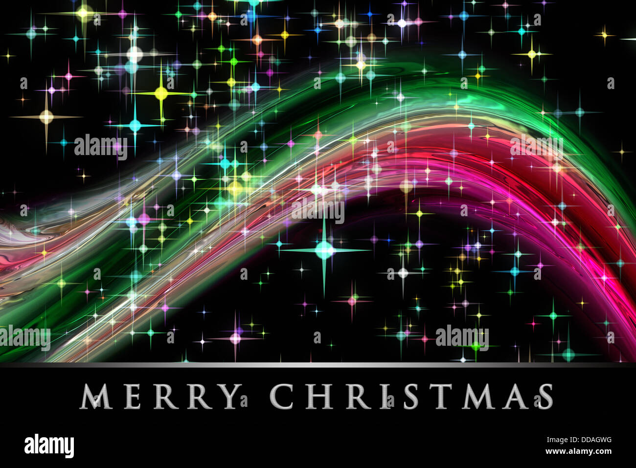 Fantastic Christmas wave design with glowing stars Stock Photo - Alamy