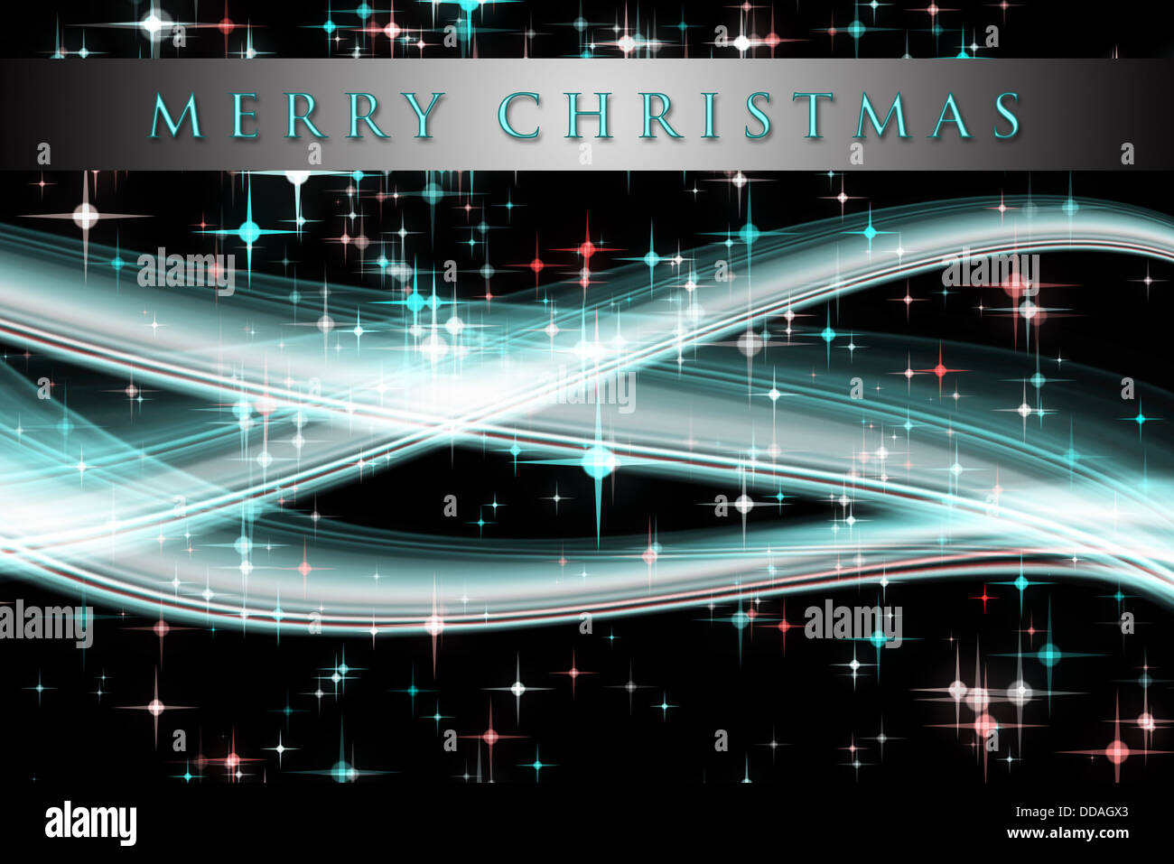 Fantastic Christmas wave design with glowing stars Stock Photo - Alamy