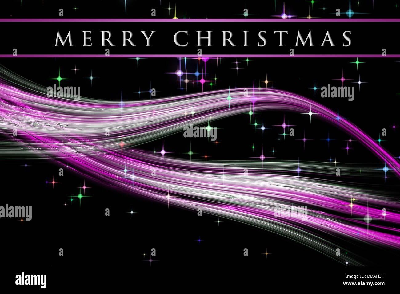 Fantastic Christmas wave design with glowing stars Stock Photo - Alamy