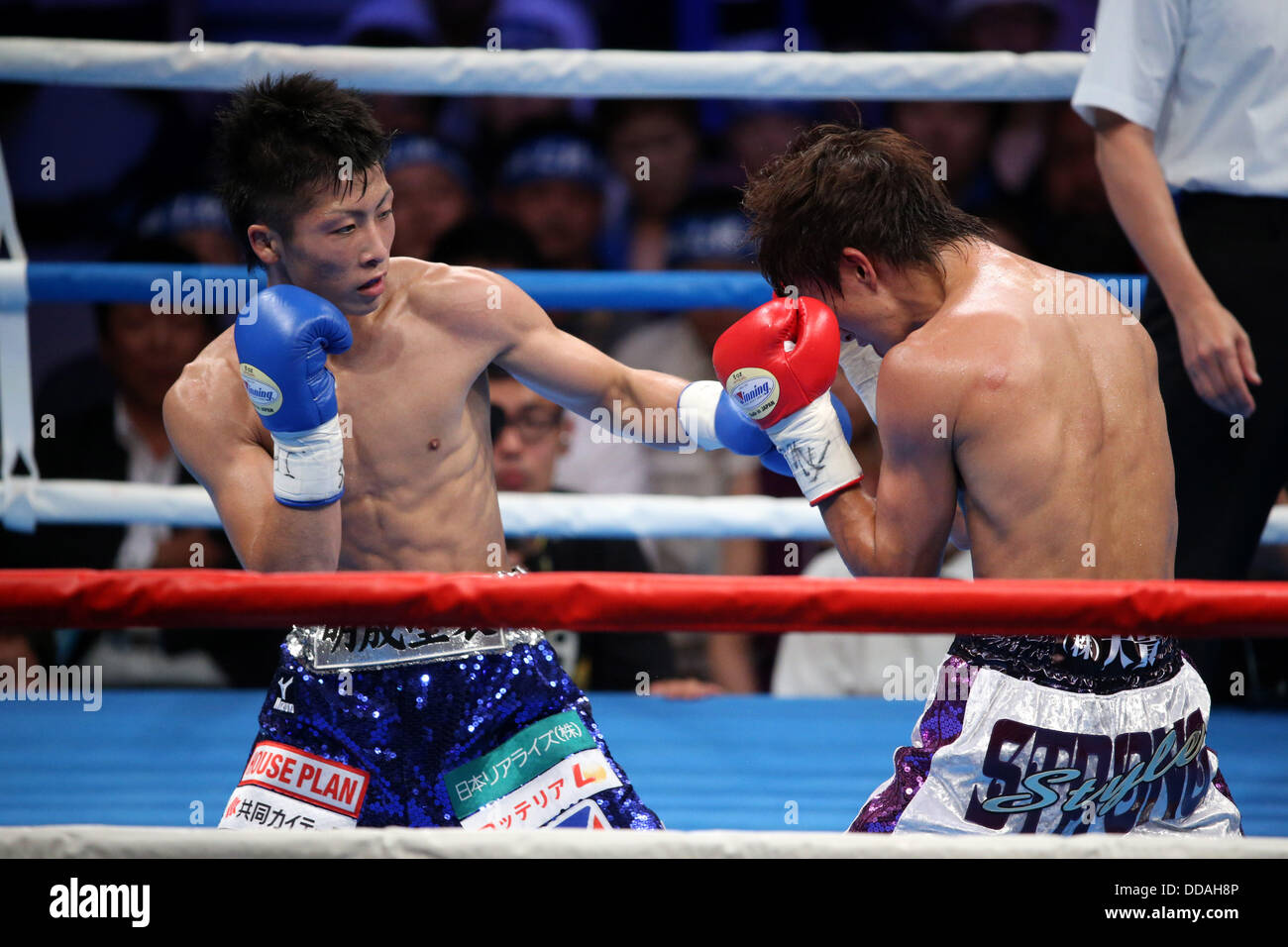 Kanagawa, Japan. 25th Aug, 2013. (L to R) Naoya Inoue, Ryoichi Taguchi ...
