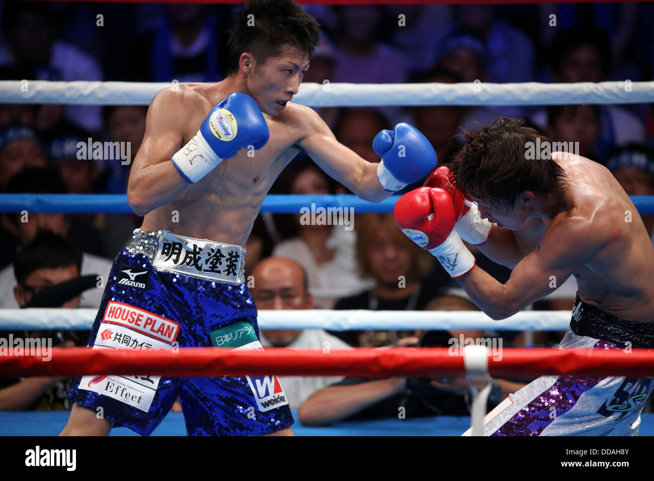 Kanagawa, Japan. 25th Aug, 2013. (L to R) Naoya Inoue, Ryoichi Taguchi ...