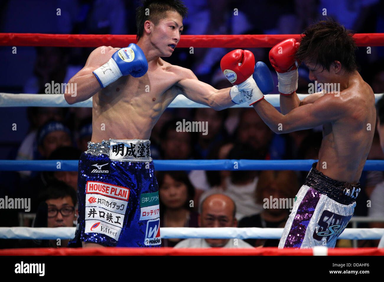 Kanagawa, Japan. 25th Aug, 2013. (L to R) Naoya Inoue, Ryoichi Taguchi ...
