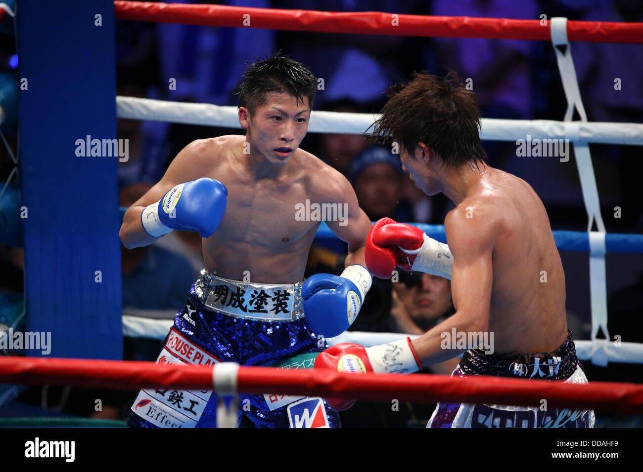 Kanagawa, Japan. 25th Aug, 2013. (L to R) Naoya Inoue, Ryoichi Taguchi ...