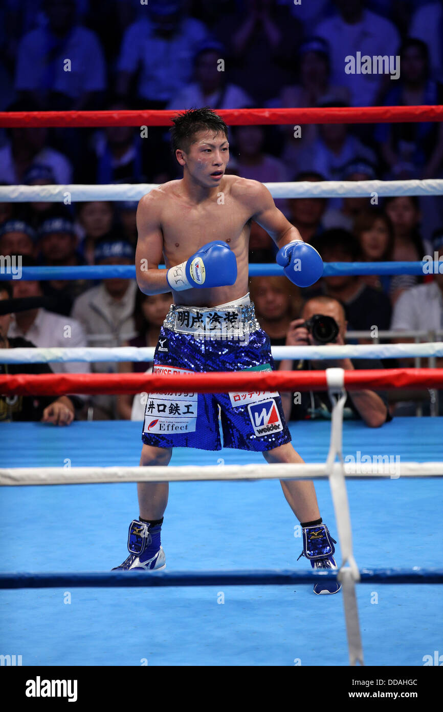 Kanagawa, Japan. 25th Aug, 2013. Naoya Inoue Boxing : Naoya Inoue hits ...