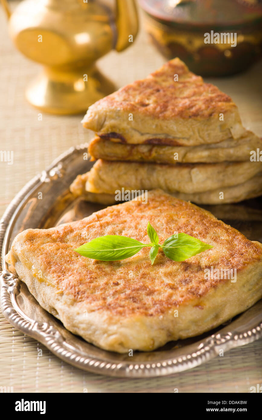 arab bread with stuffed meat Stock Photo - Alamy