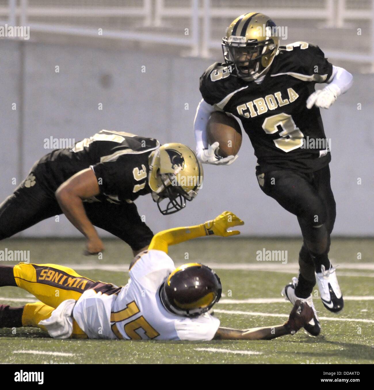 Aug. 29, 2013 - U.S. - Greg Sorber -- Cibola's Elijah Winfield, 3 ...