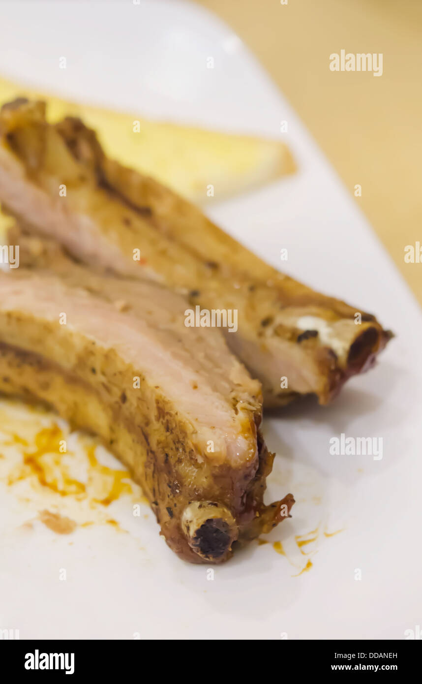 Plate of pork ribs hi-res stock photography and images - Alamy
