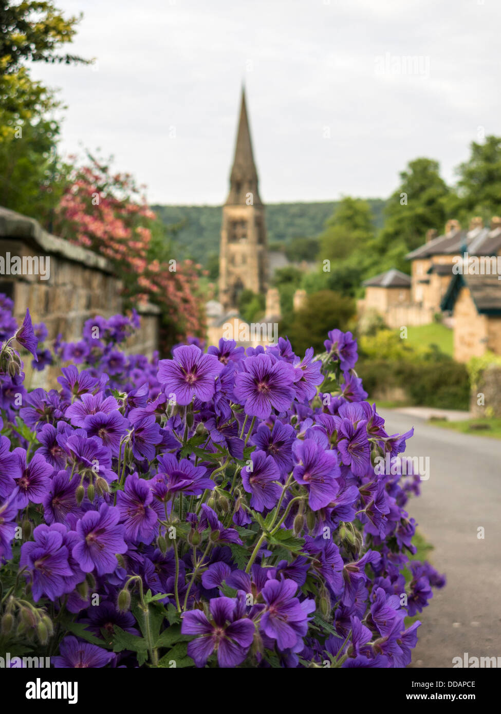 Edensor church hi-res stock photography and images - Alamy