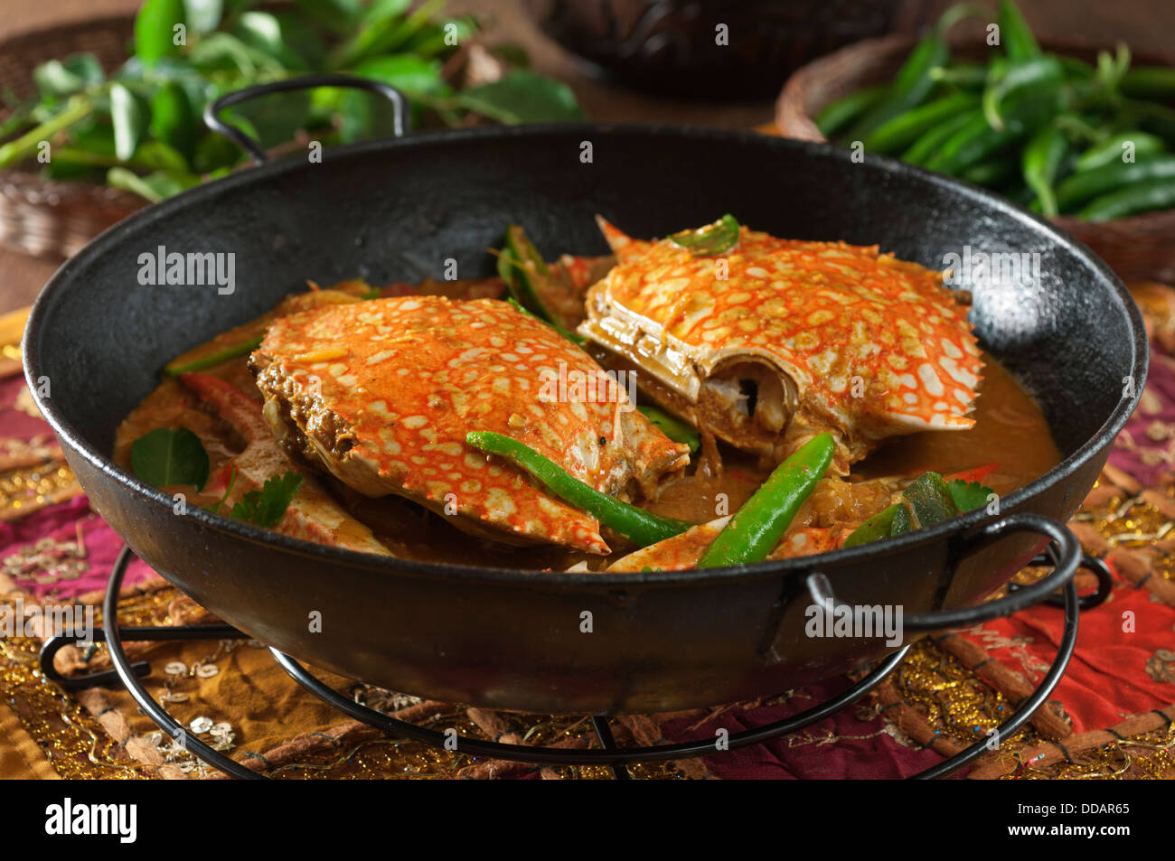 Chettinad crab curry India Food Stock Photo - Alamy