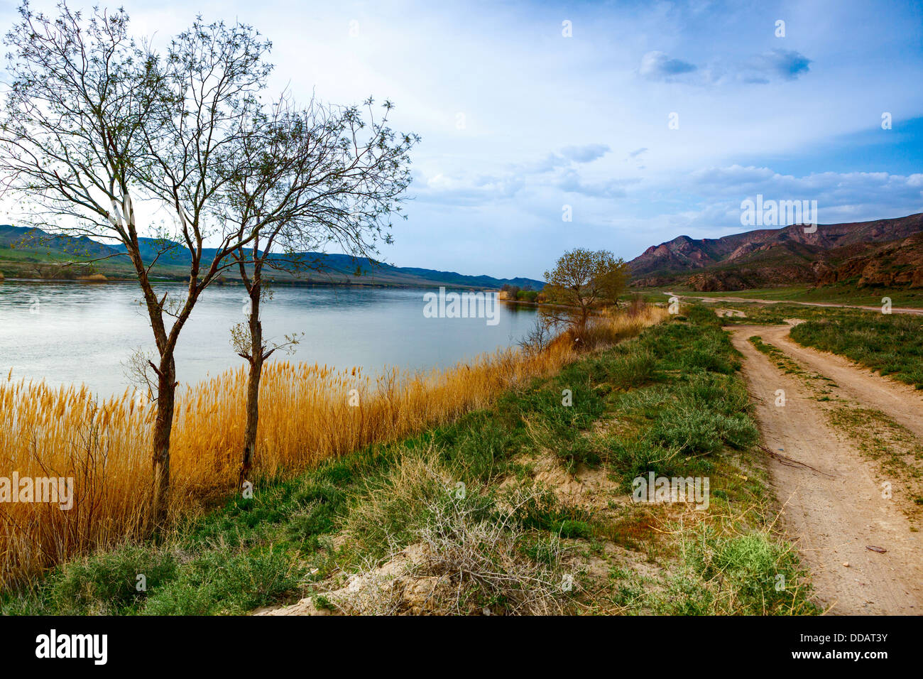 landscape nature river tree sky Stock Photo - Alamy