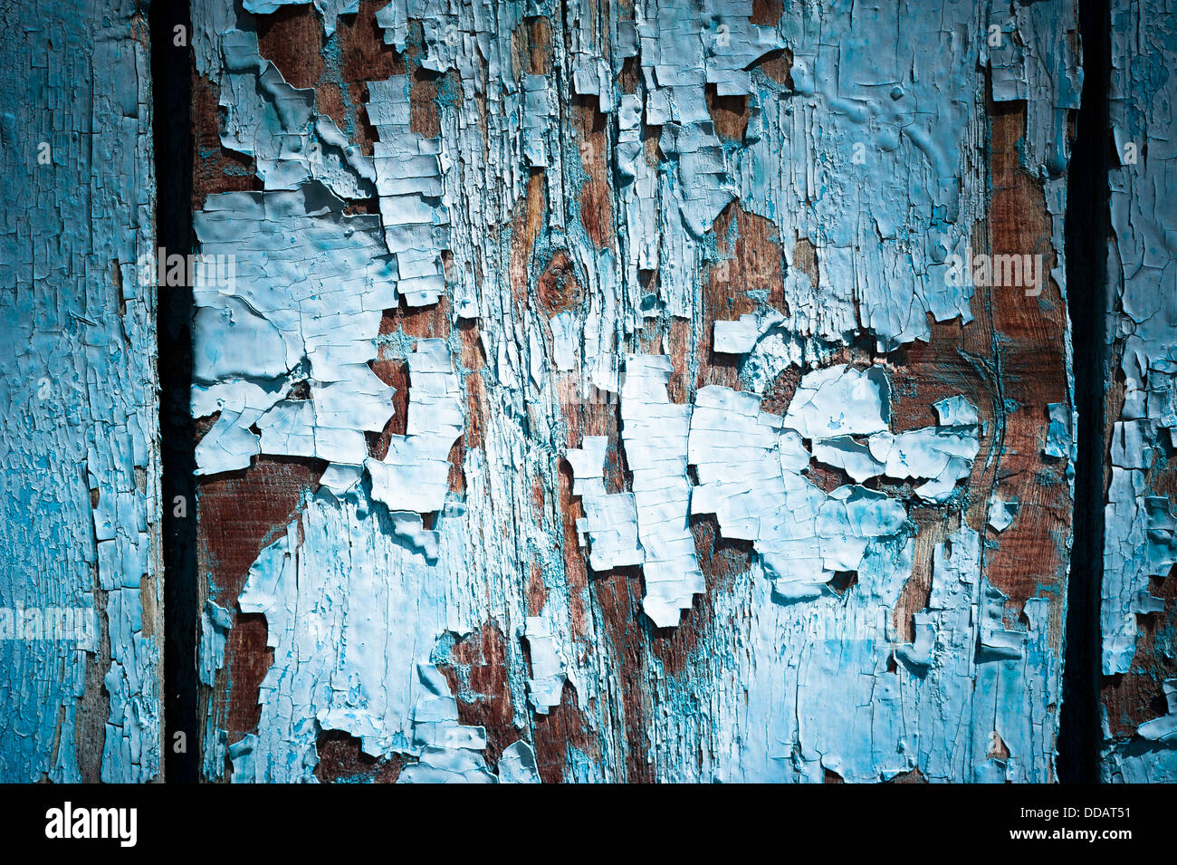 Old cracked paint on wooden wall. Grunge background in vintage style ...