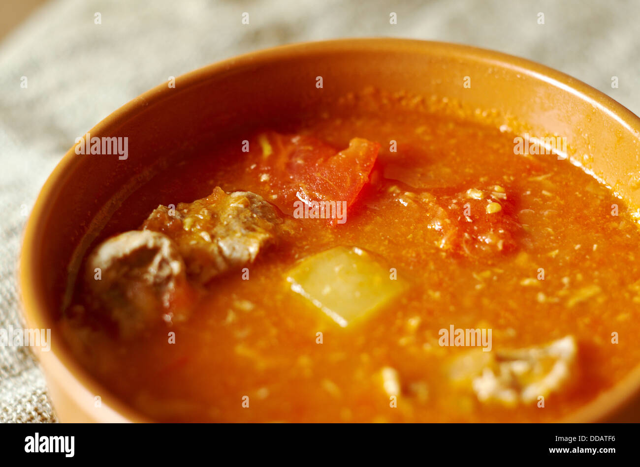 Italian tomato soup ,farm-style Stock Photo - Alamy