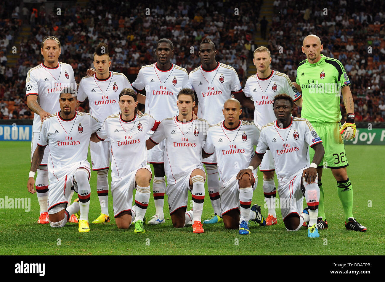 Milan team group line-up, AUGUST 28, 2013 - Football / Soccer : Milan ...