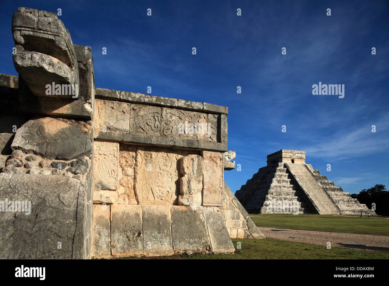 The platform of Venus in pre-Hispanic Mayan city of Chichen-Itza with ...
