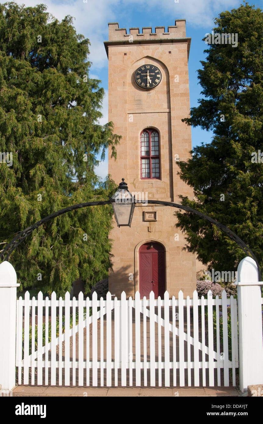 Colonial-era church St Luke the Physician in Richmond, Tasmania Stock ...