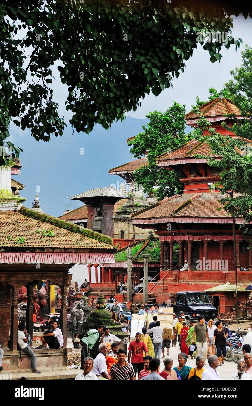 View of the area Hanuman Dhoka Durbar world heritage monument zone ...