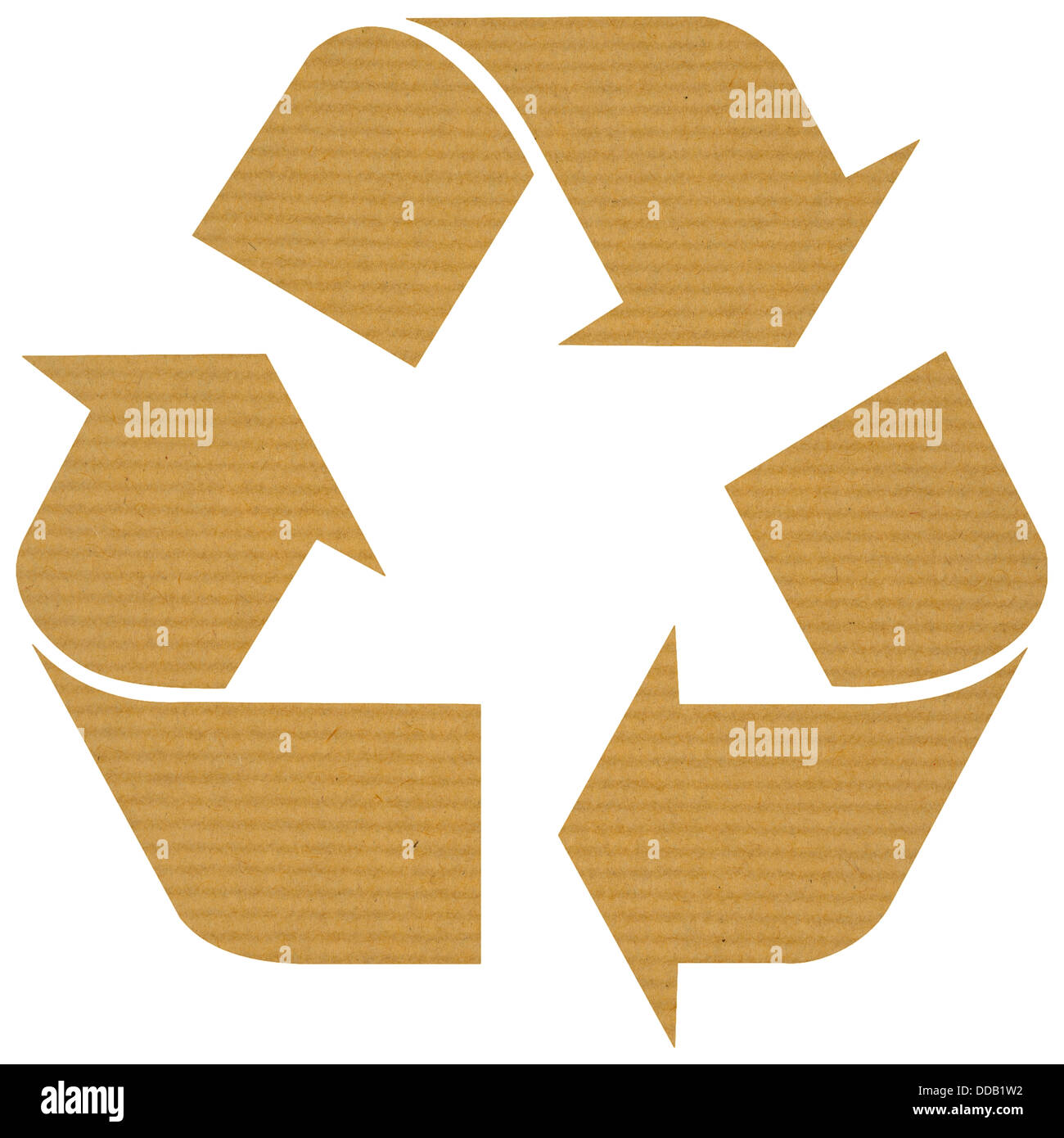 Recycle logo with reused paper isolated on white background Stock Photo ...
