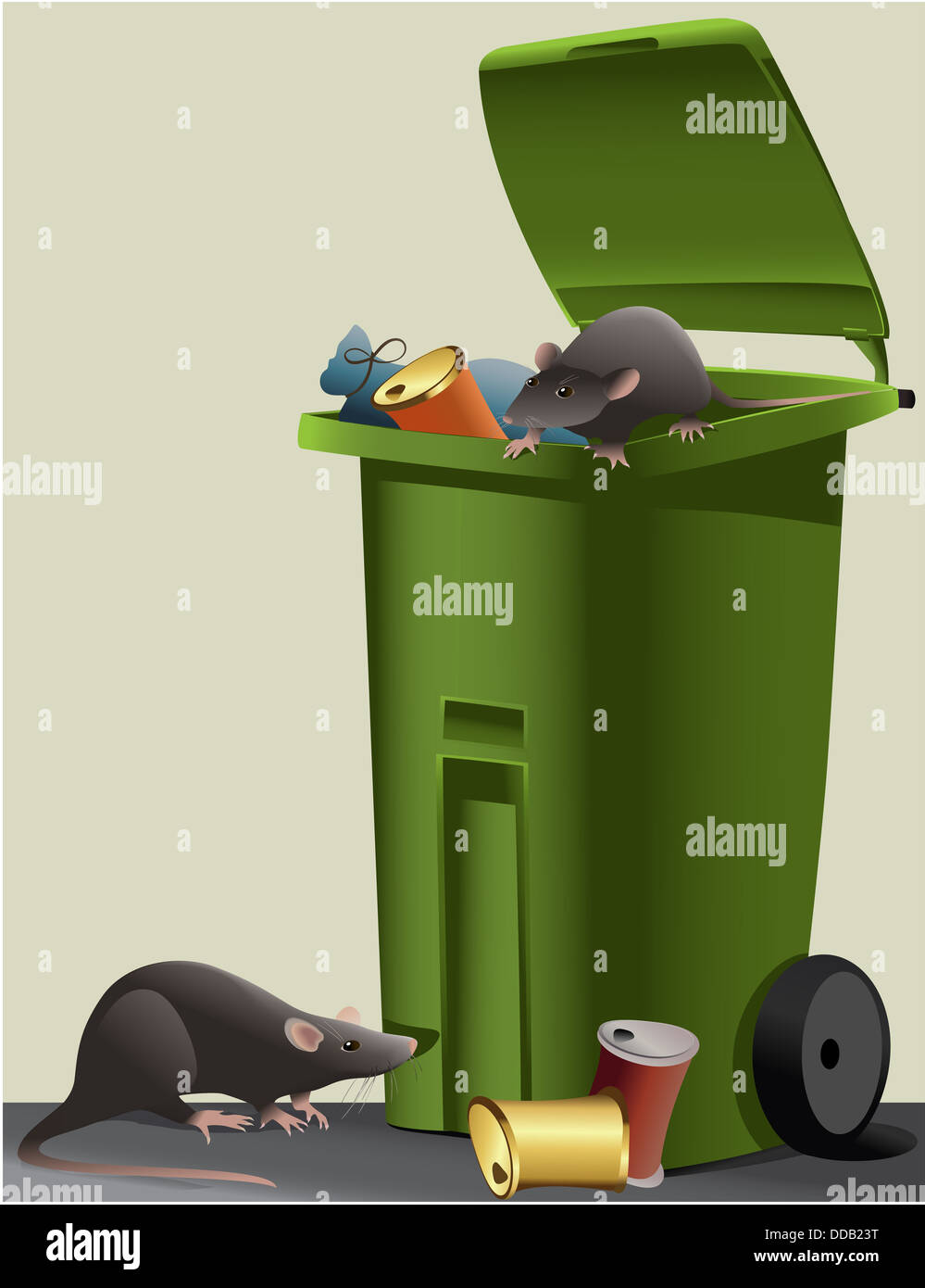 Rats in the rubbish dump Stock Photo - Alamy