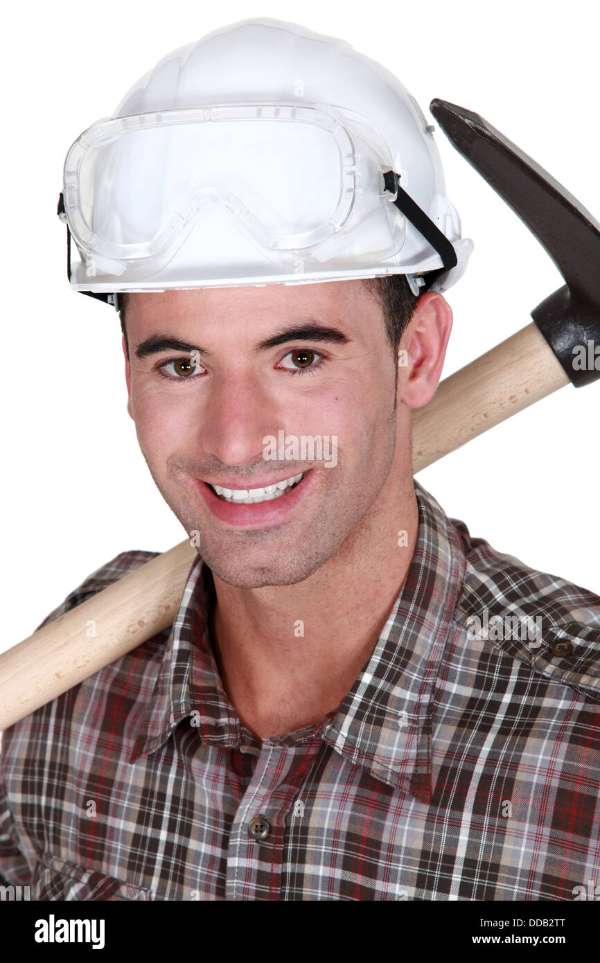 Man carrying pickax hi-res stock photography and images - Alamy