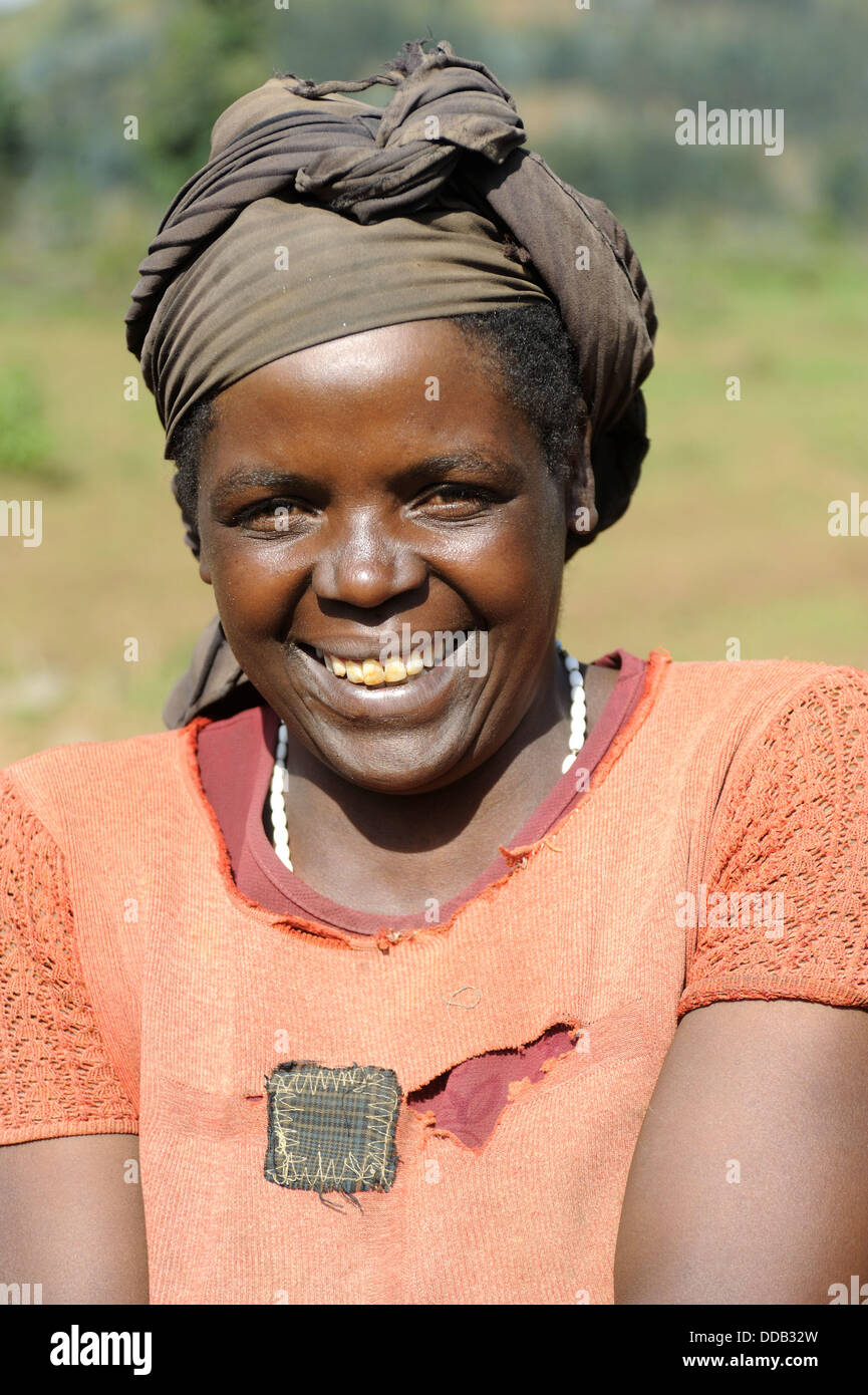 Portrait of woman on the land, Rwanda, Africa Stock Photo - Alamy